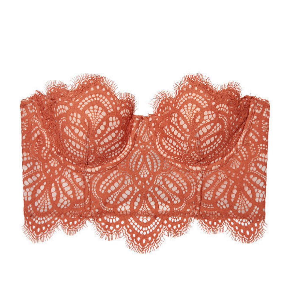 Bustier de encaje en color teja, de Victoria's Secret. | Moda ...