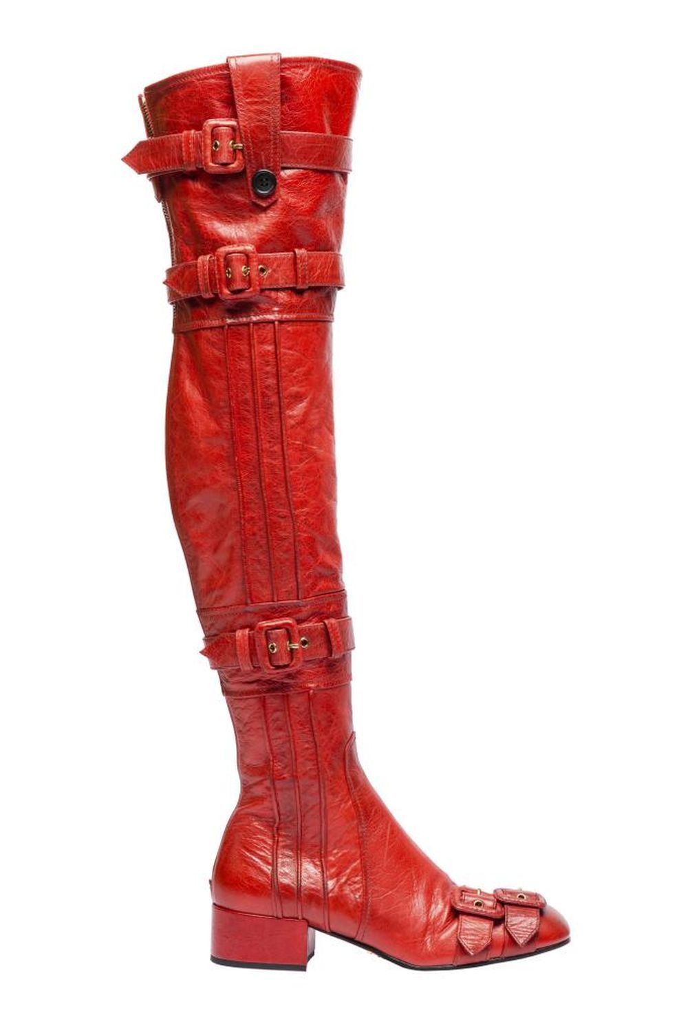 Botas altas de piel de Prada. | El rojo: Manual de uso del color...