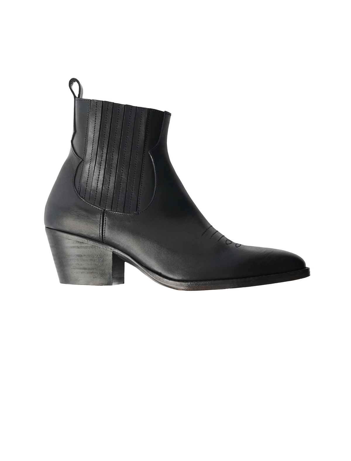 Dale el toque más noventero con unos botines negros de estilo cow boy ...