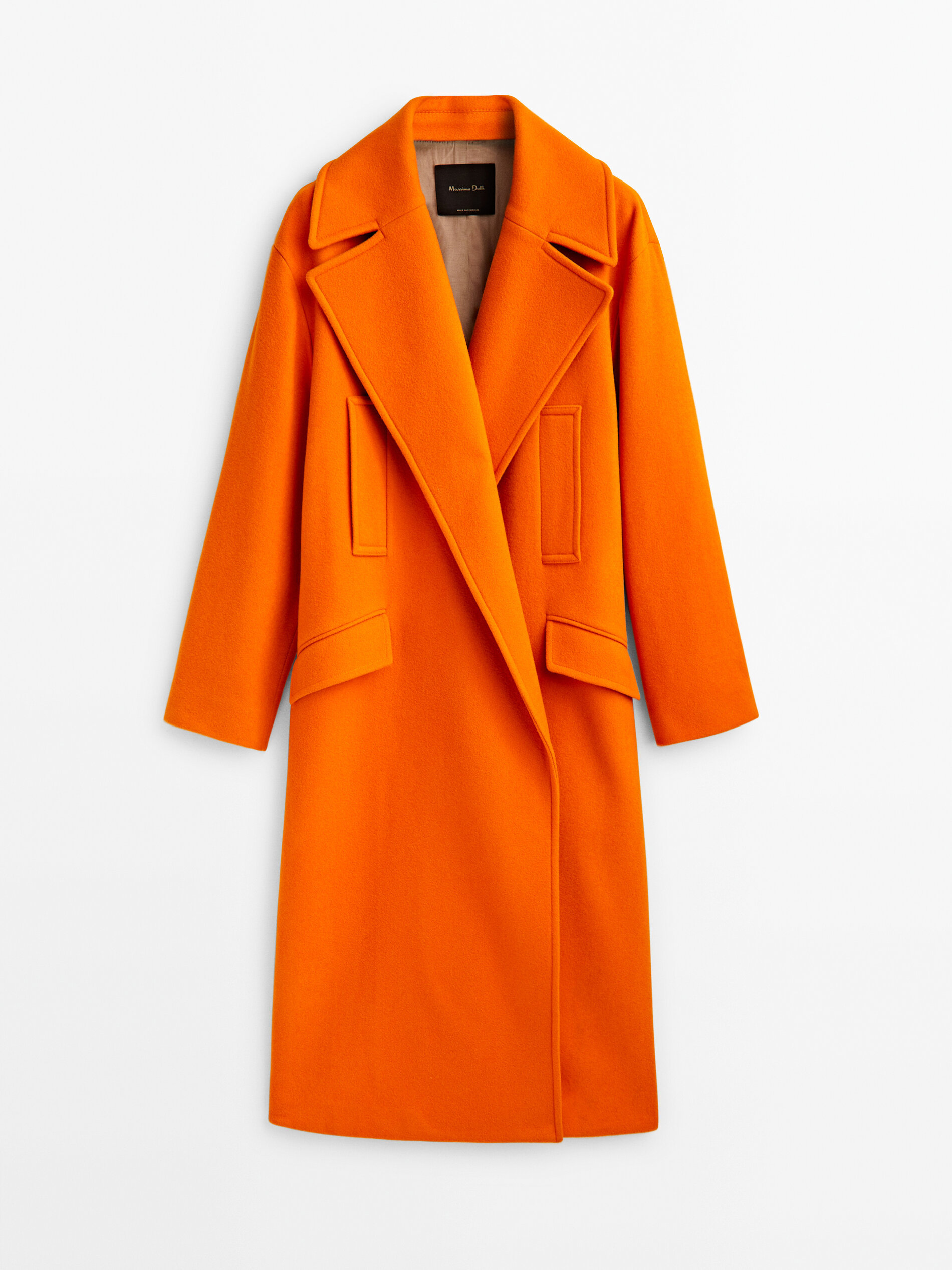 Abrigo maxi en color naranja | Massimo Dutti tiene en Black Friday las ...