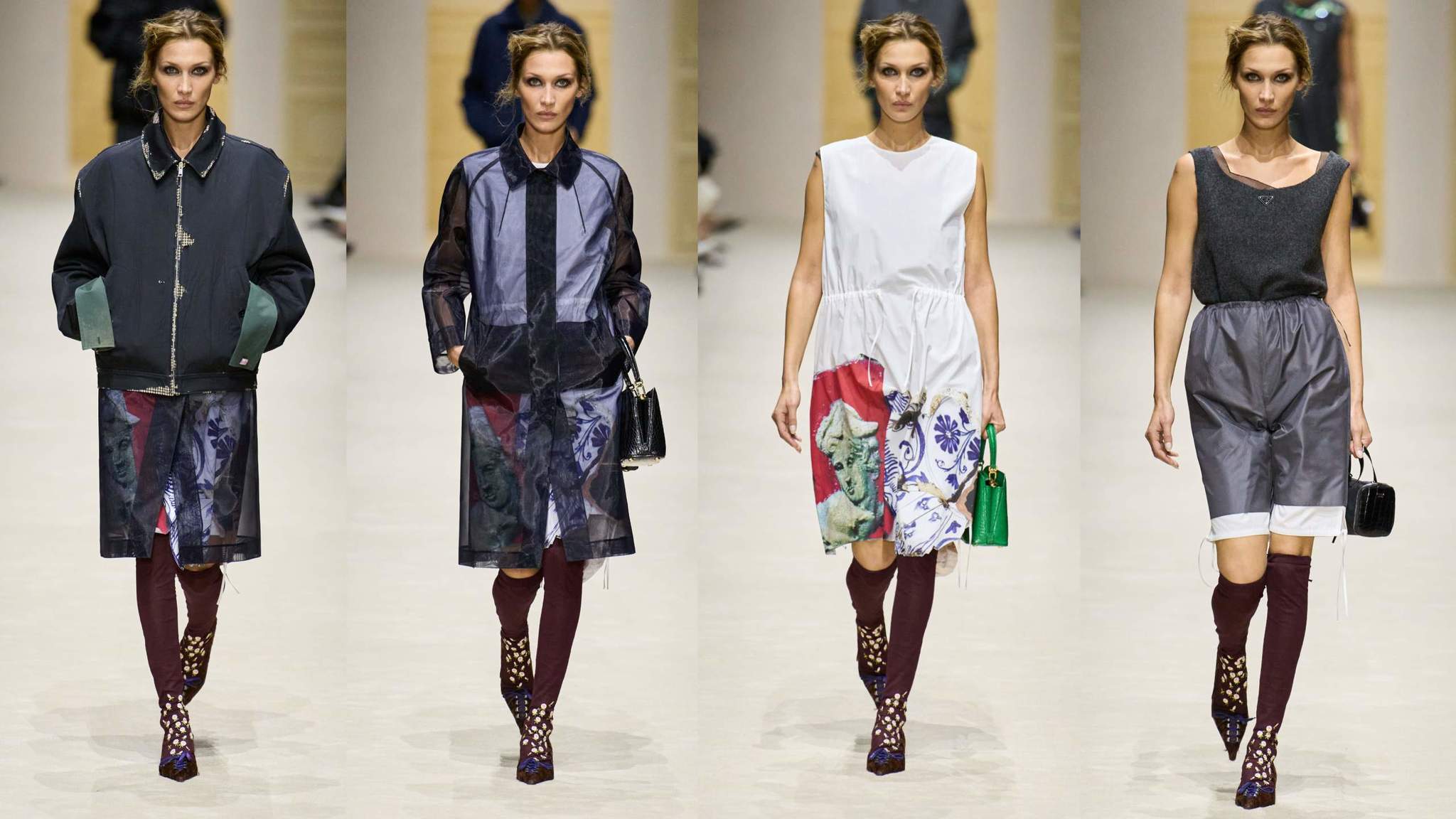 El mejor bolso de Prada lo llevó la modelo más famosa de la pasarela ...